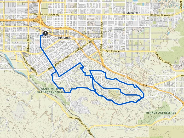 Redlands, Caroline Park, Panorama Point, and Sunset Park loops — San ...